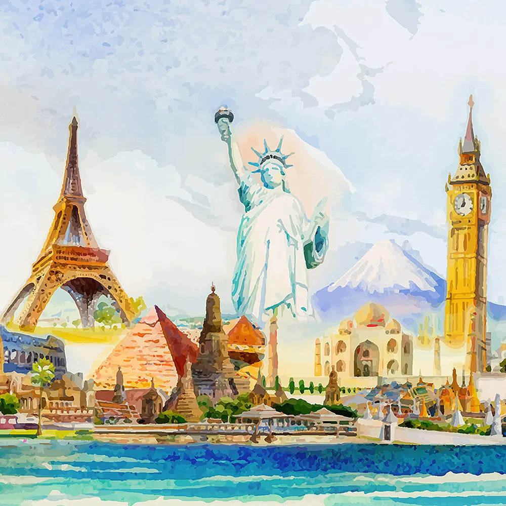 Monuments Around the World Wall Art – For You Fabric
