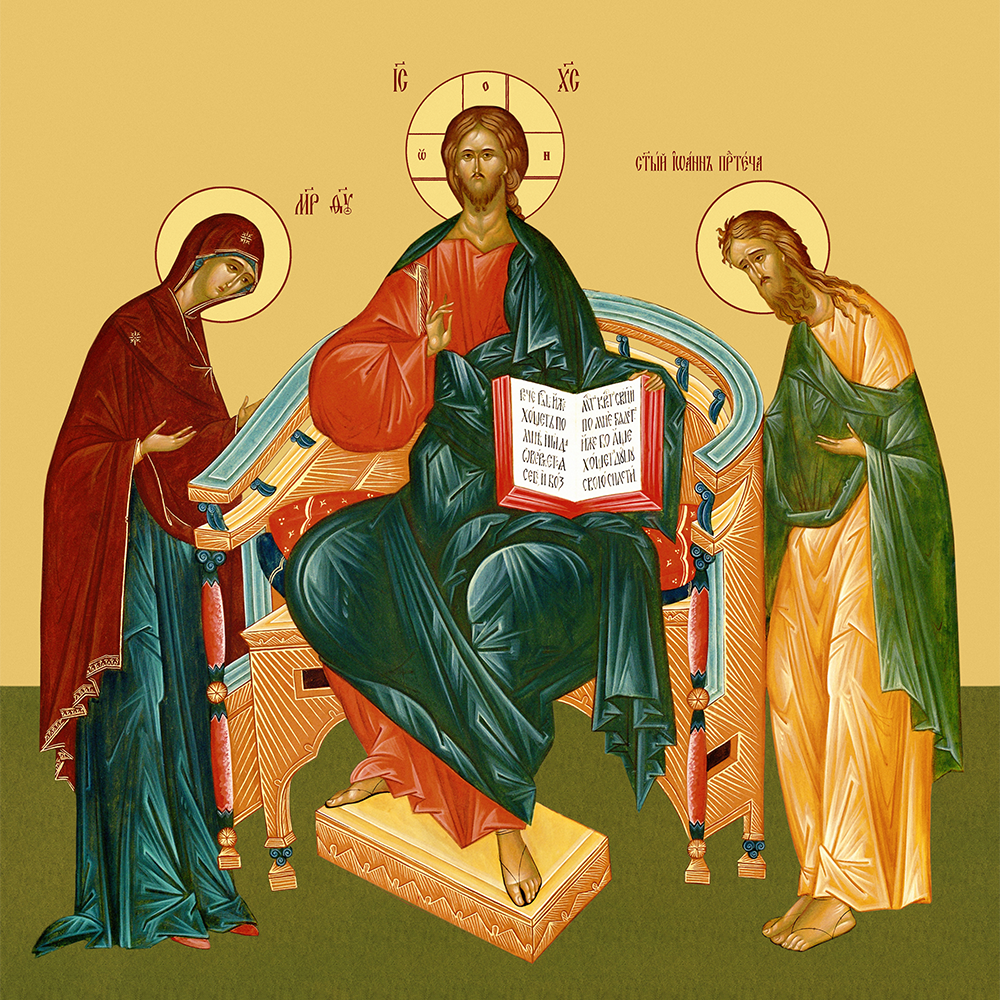 Orthodox Icon Of Jesus Christ On The Throne Wall Art – For You Fabric